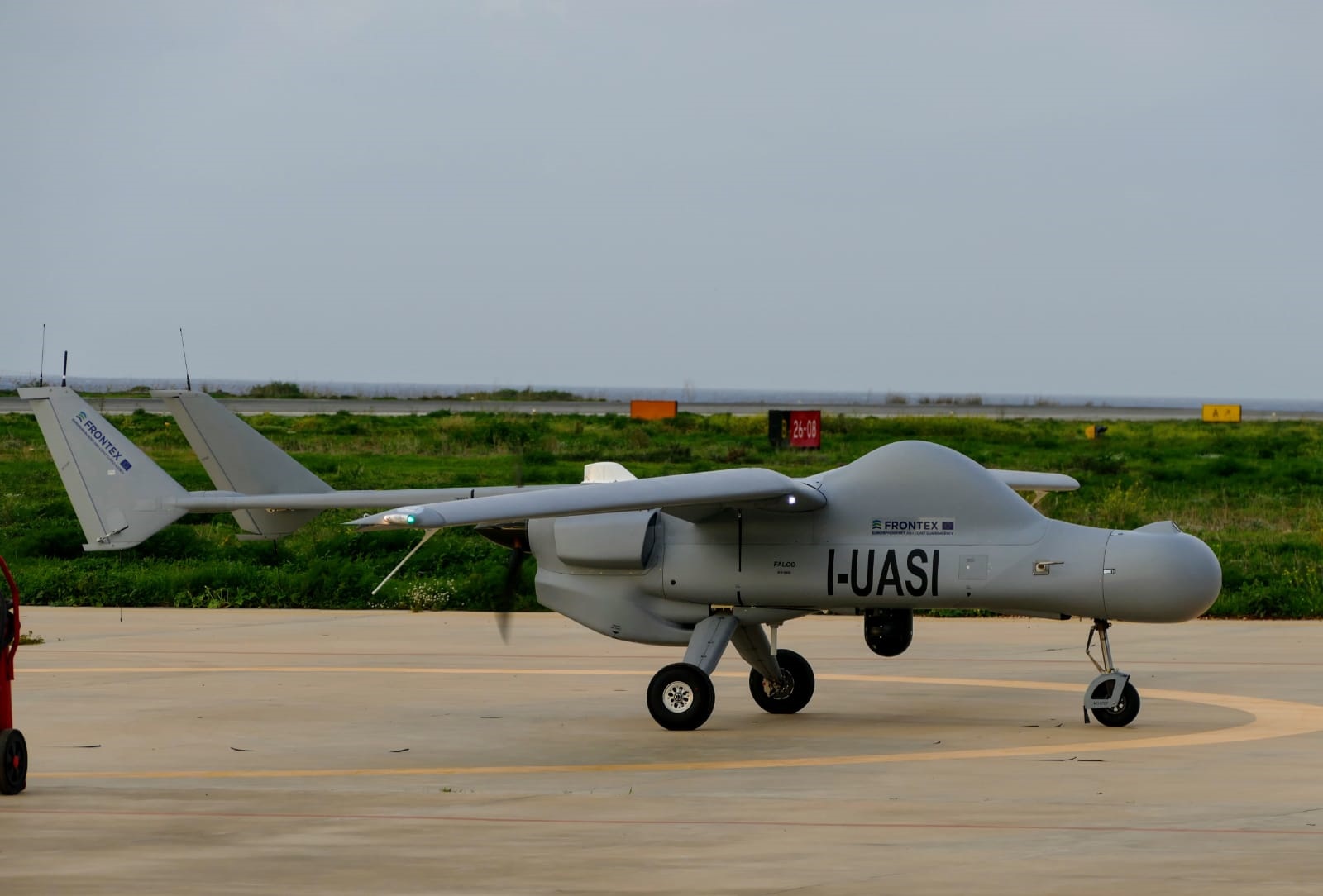 Leonardo’s Falco EVO drone is used to monitor irregular migration during Frontex operation ...