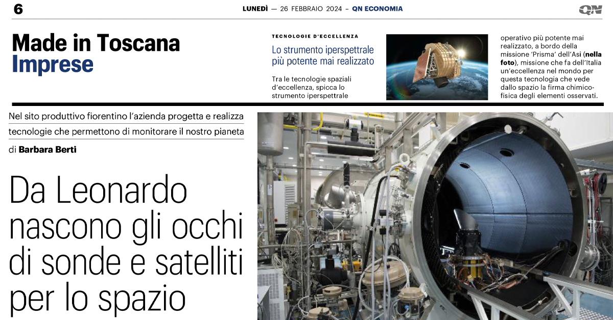 Leonardo supplies the eyes used by Space probes and satellites | Leonardo