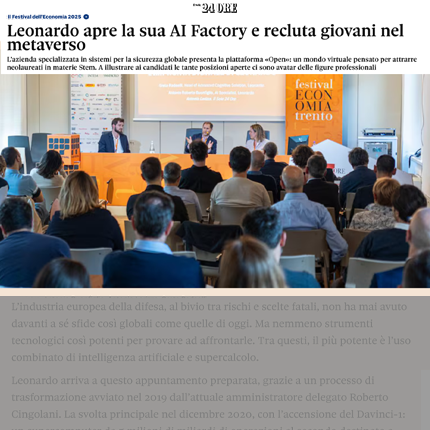 NGCTR-TD, successfully executed the first ground run test | Leonardo